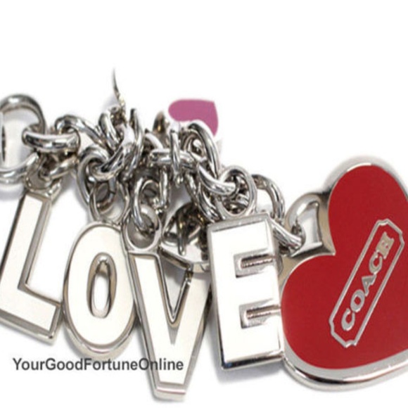 Coach | Accessories | New Rare Coach Love Letters Heart Enamel Keychain ...